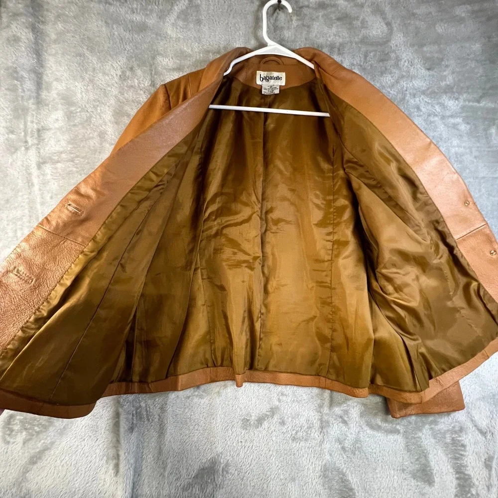 bagatelle | Jackets & Coats | Vintage Bagatelle Leather Carmel Tan ...